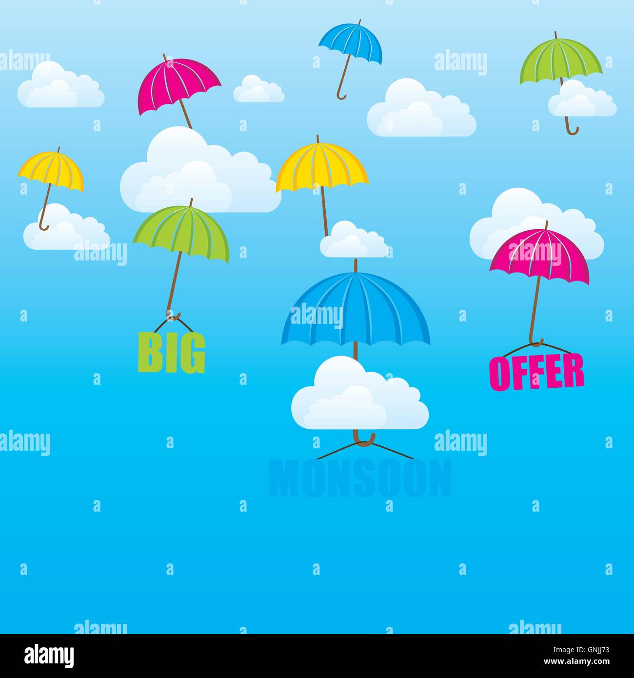 Monsun regen Stock-Vektorgrafiken kaufen - Alamy