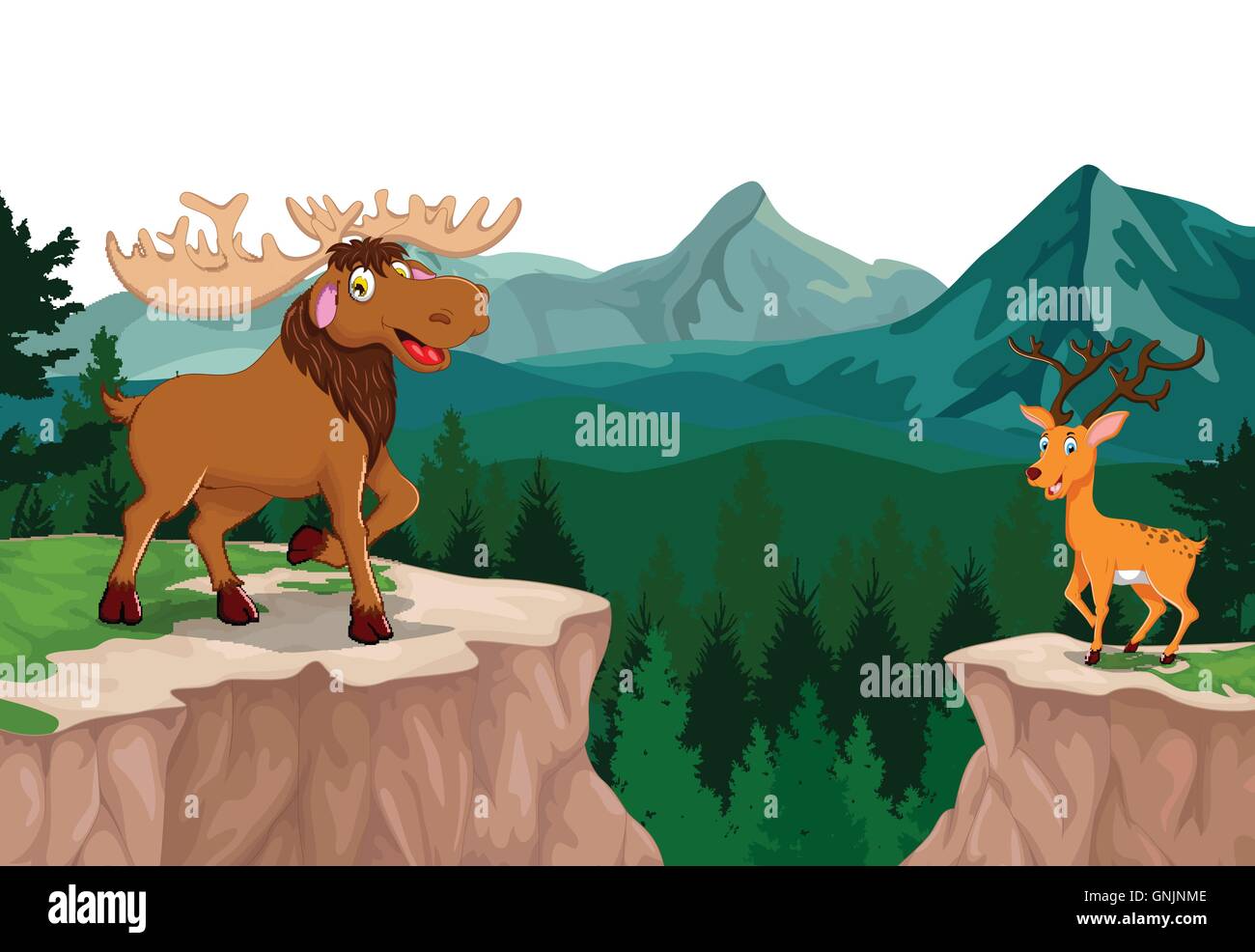 Hirsch karikatur Stock-Vektorgrafiken kaufen - Alamy