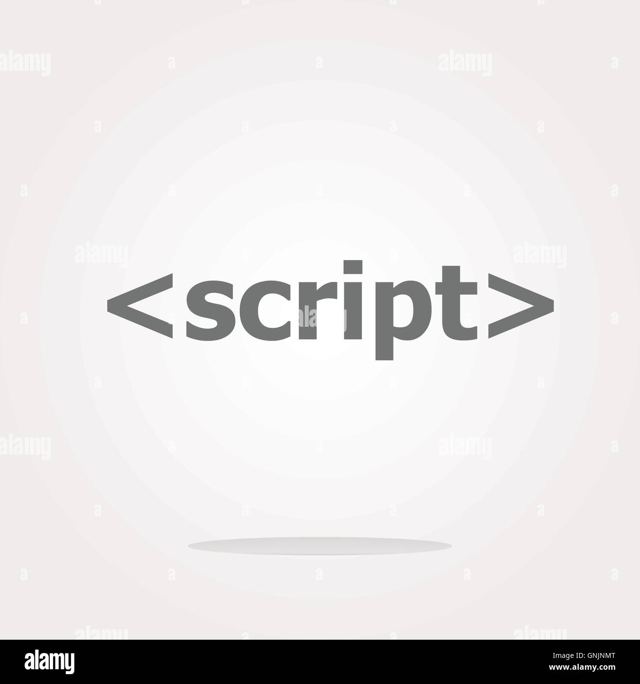 Skript-Schild-Symbol. Programmierung Sprachsymbol. Kreise-Tasten ...