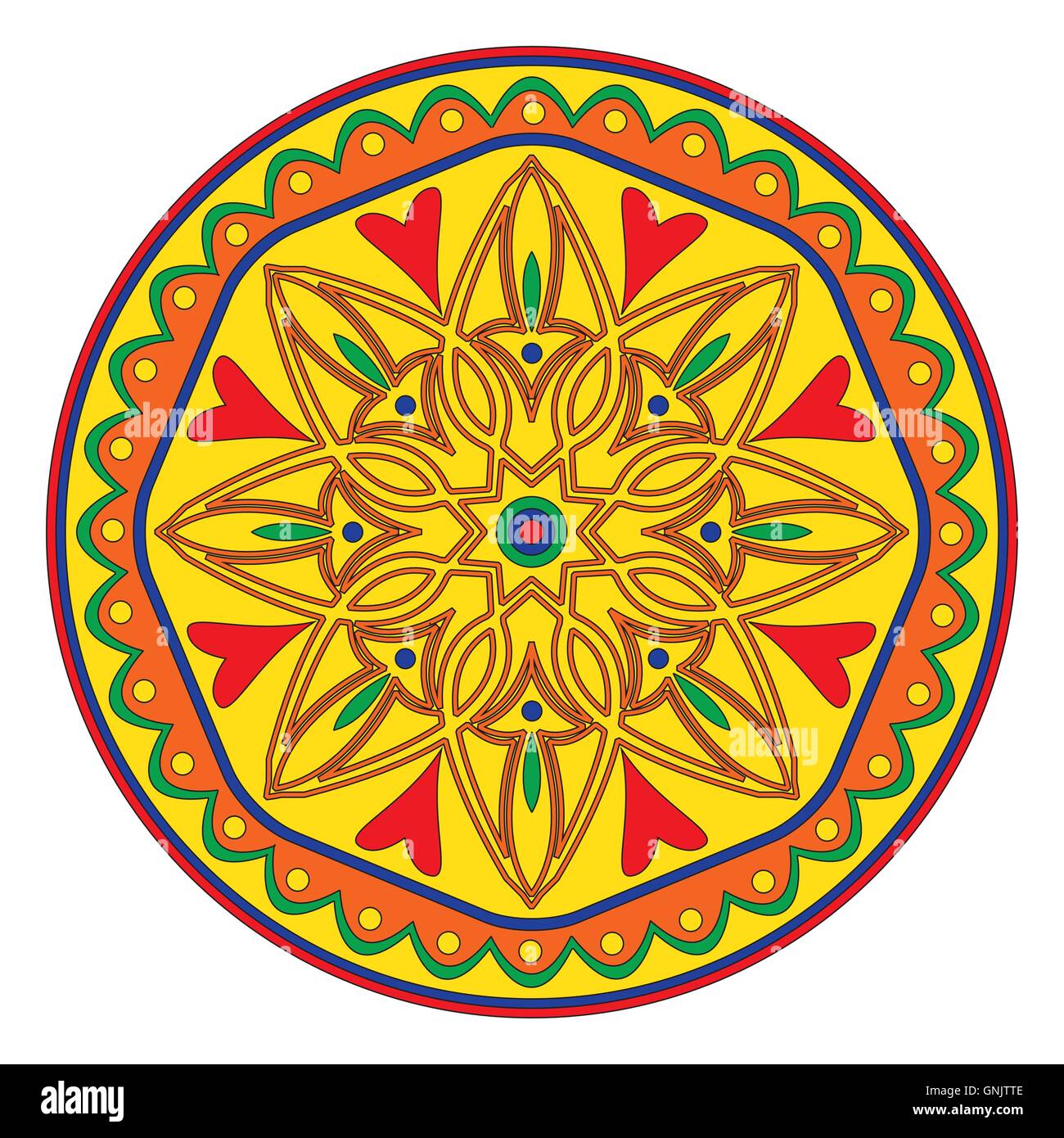 Vektor bunte Mandala Stock-Vektorgrafik - Alamy