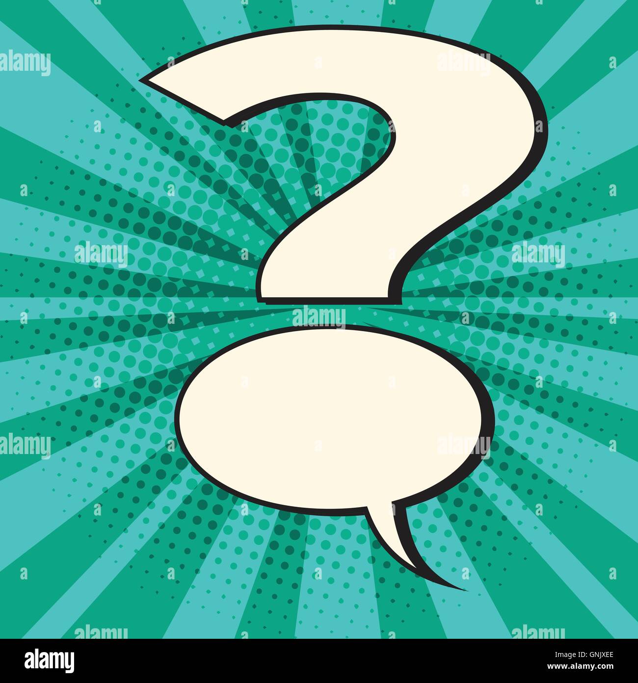 Cartoon Bubble Fragezeichen Stock-Vektorgrafik - Alamy