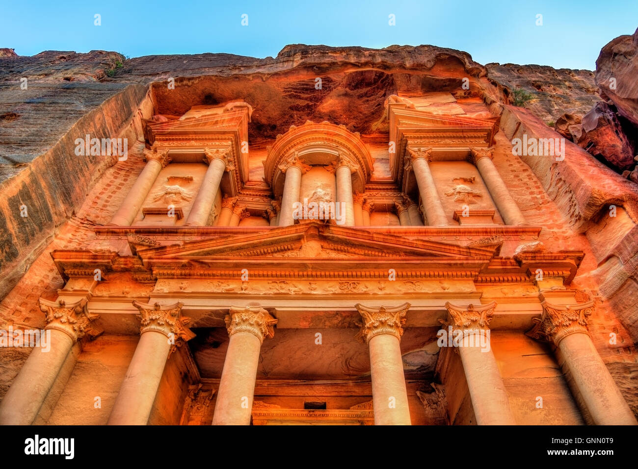 Al Khazneh Tempel in Petra. UNESCO-Weltkulturerbe Stockfotografie - Alamy