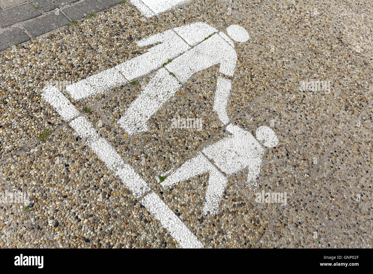 Pedestrian Walkway Sign Man Symbol Stockfotos und -bilder Kaufen - Alamy