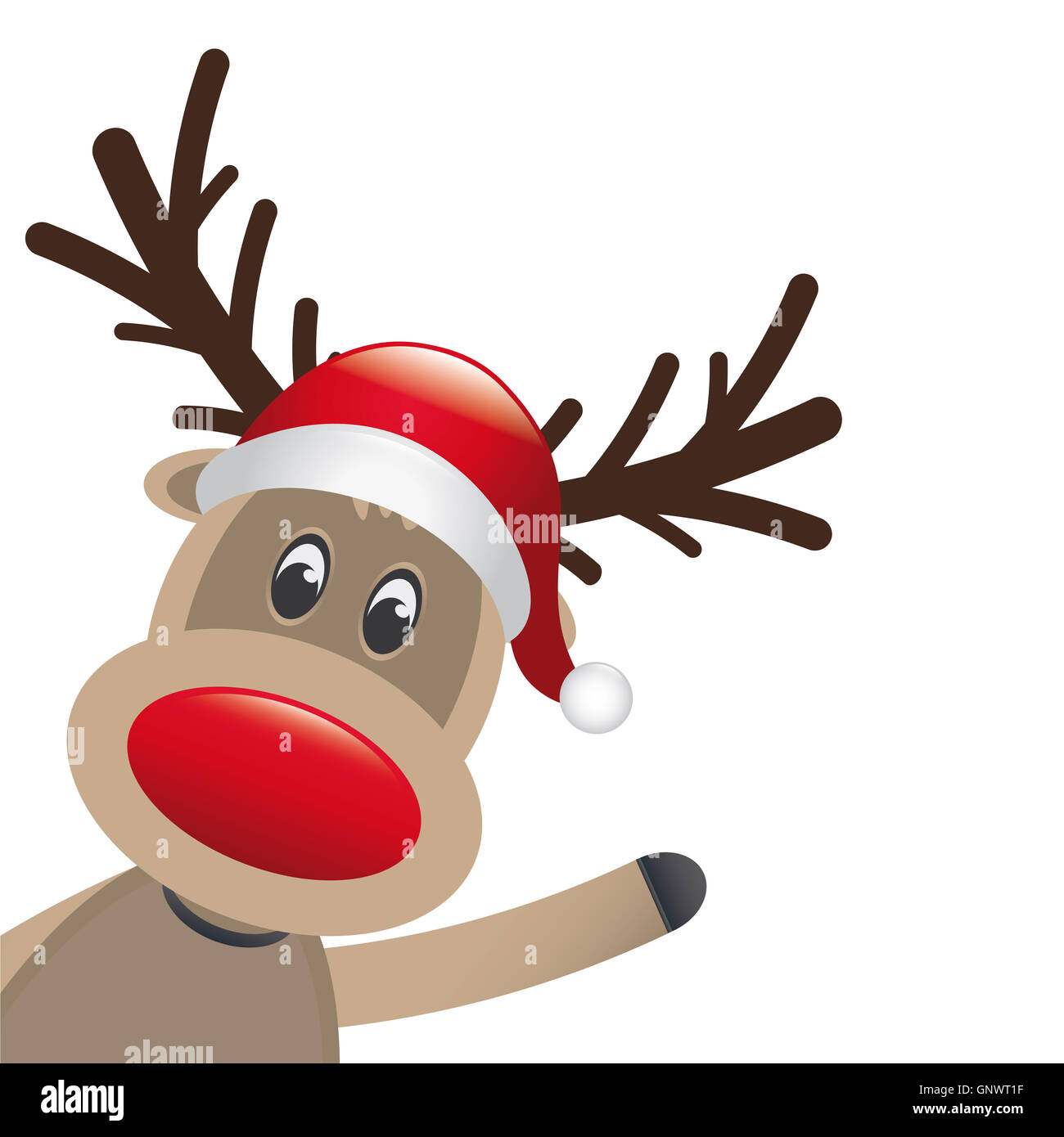Rudolph Rentier rote Nase Welle Stockfotografie - Alamy