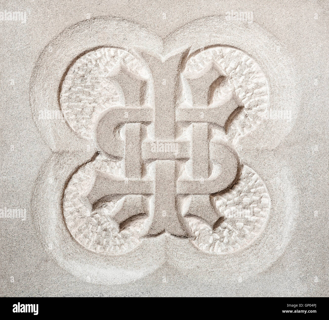 IHS Cristogram Symbol in Fels gehauen Stockfotografie - Alamy