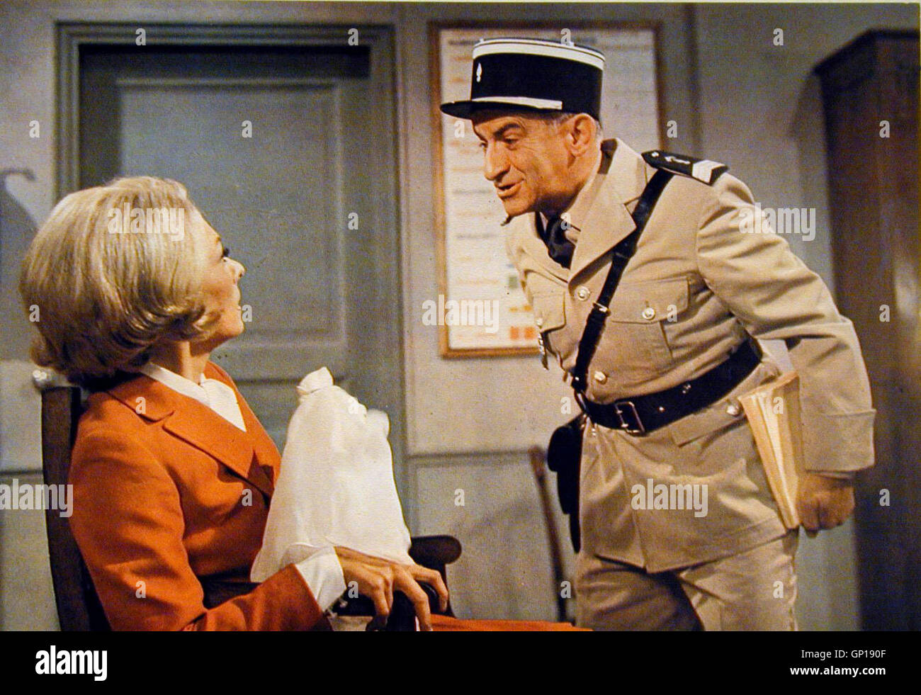 Claude Gensac, Louis de Funes *** lokalen Caption *** 1968, Gendarme Se Marie, Le, Balduin, Der ...