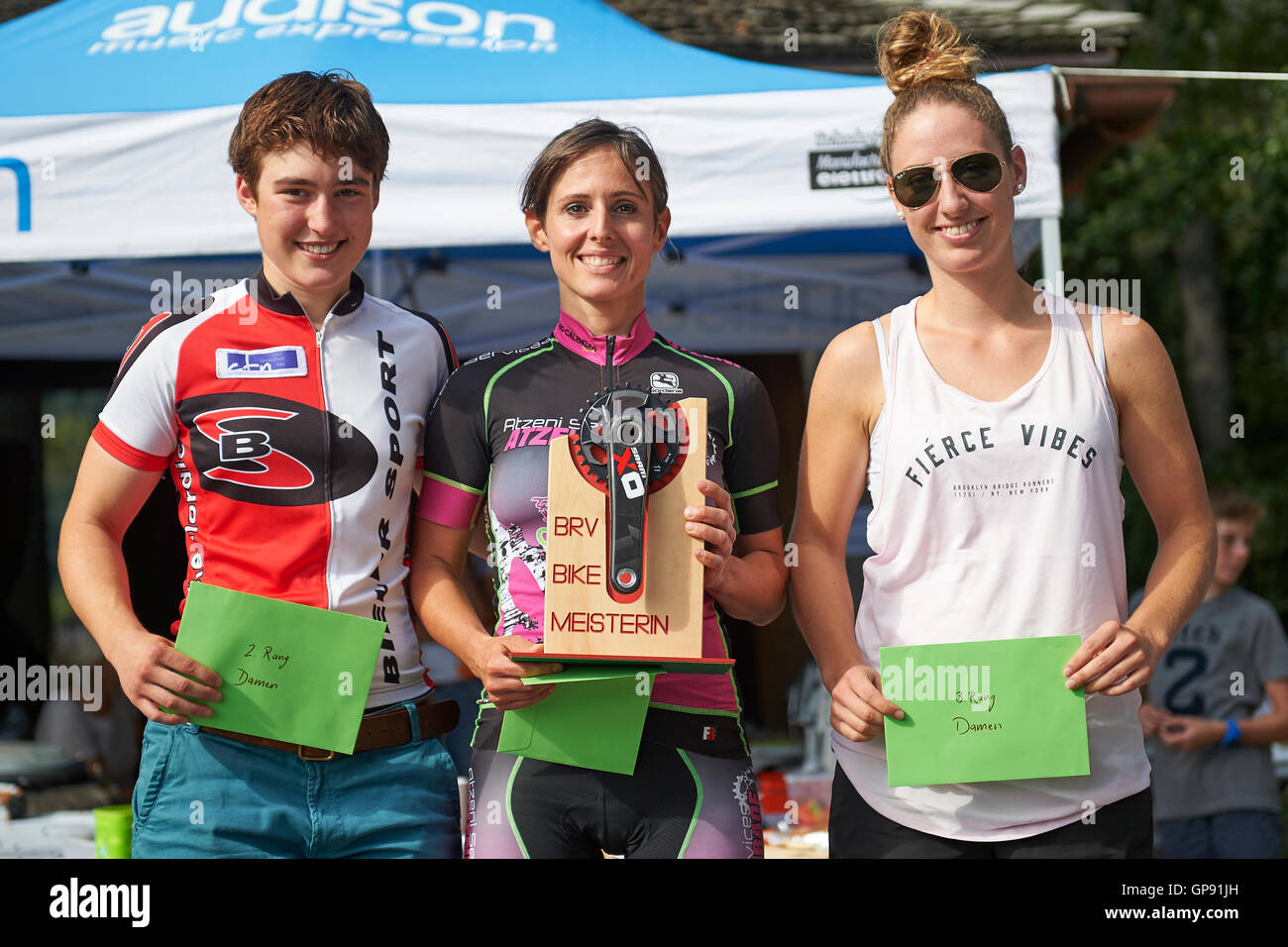 Landquart, Schweiz. 3. September 2016. Frauen Podium (Ltr Alessia Nay ...