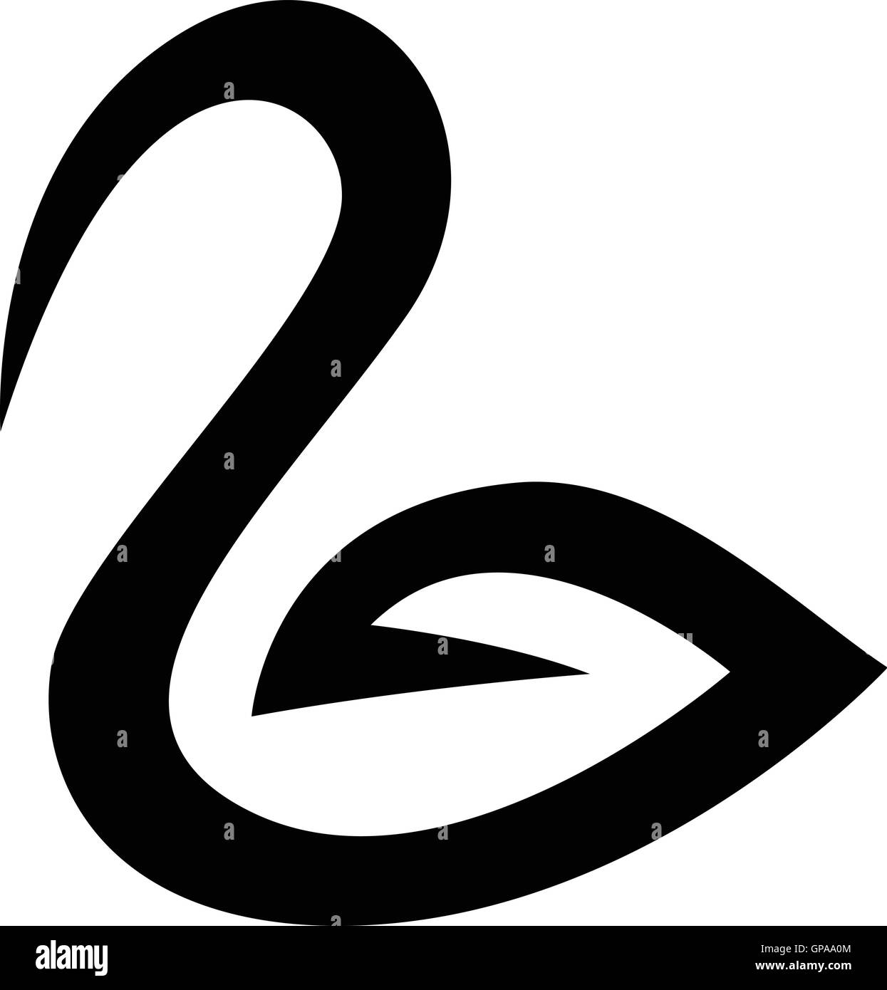 Illustration der Black Swan-Symbol auf einem weißen Hintergrund ...