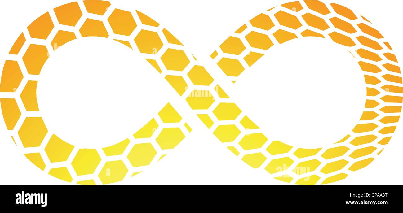 Illustration der Unendlichkeit Symbol Design isoliert auf weißem ...