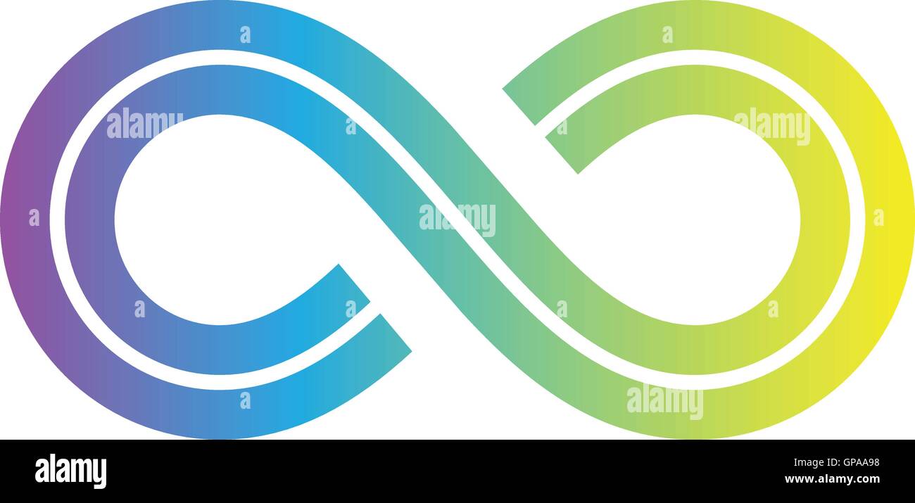 Illustration der Unendlichkeit Symbol Design isoliert auf weißem ...