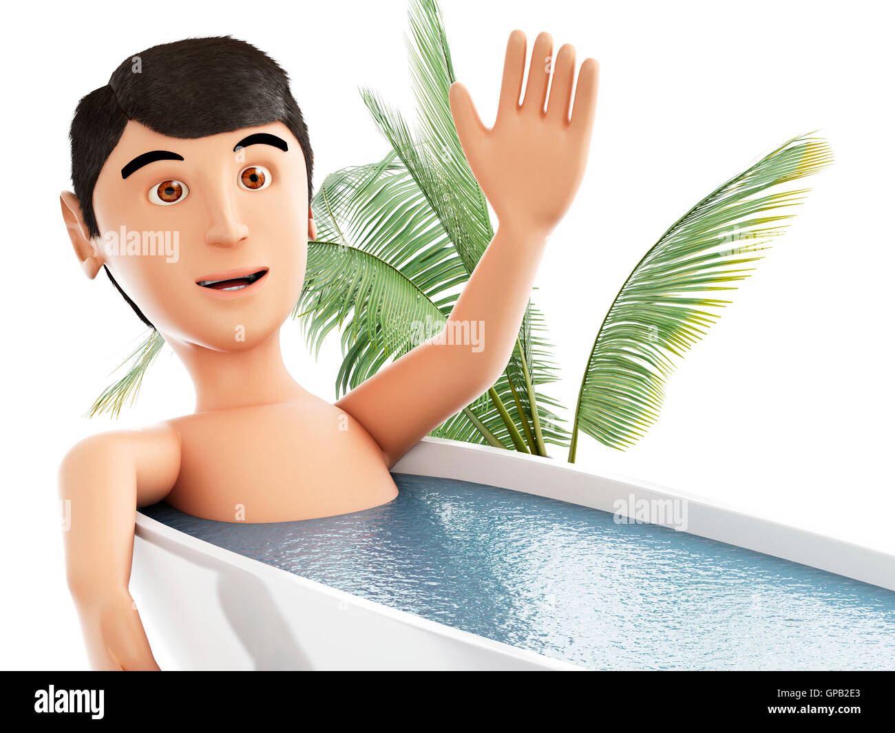 Cartoon mann in der wanne glücklich -Fotos und -Bildmaterial in hoher ...