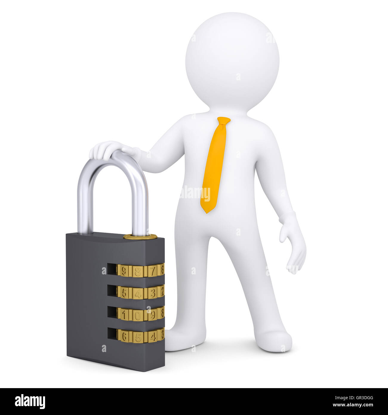 3d man padlock key security lock human -Fotos und -Bildmaterial in ...