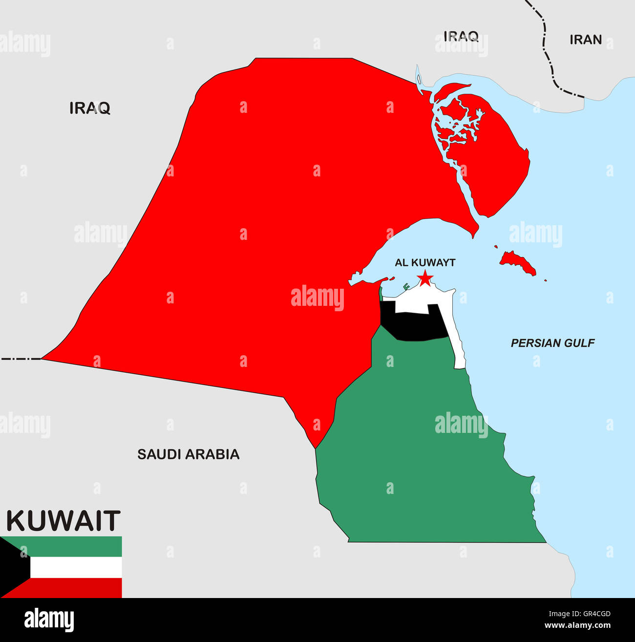 Kuwait map -Fotos und -Bildmaterial in hoher Auflösung – Alamy