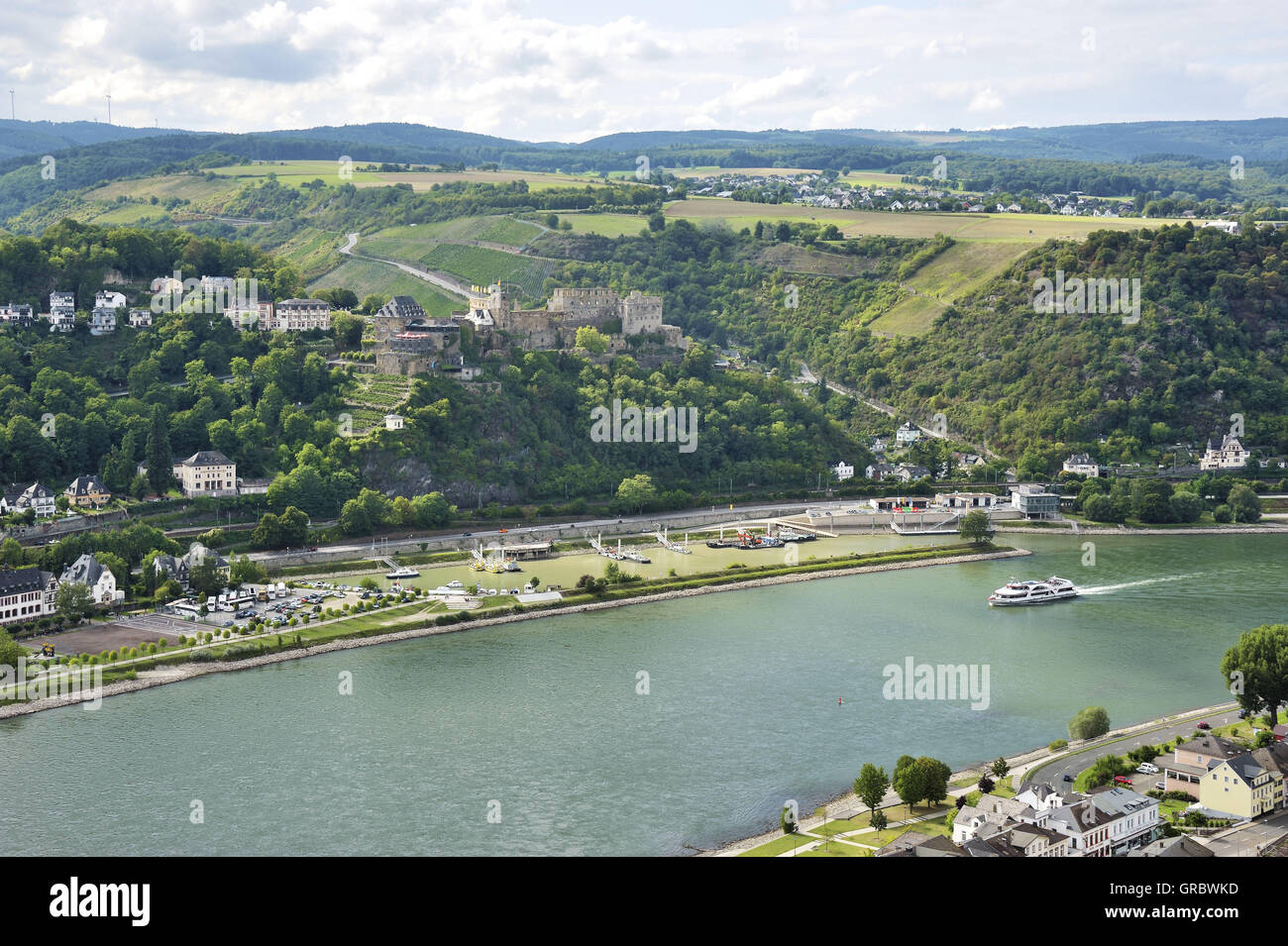 Burg Rheinfels bei Sankt Goar, Oberes Mittelrheintal, Deutschland ...