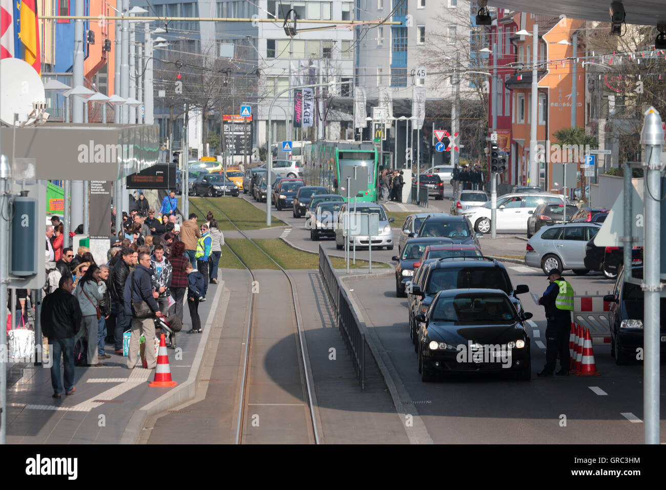 Schweizer deutsche Grenze mit dem Zoll Stockfotografie - Alamy