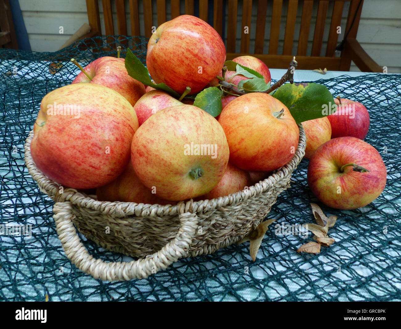 äpfel im korb -Fotos und -Bildmaterial in hoher Auflösung – Alamy