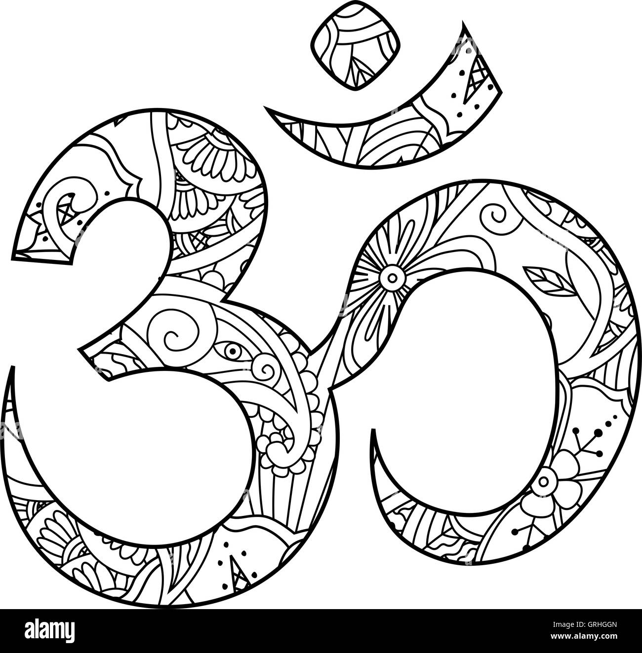 Coloring Page In Zentangle Inspired Stockfotos & Coloring Page In ...