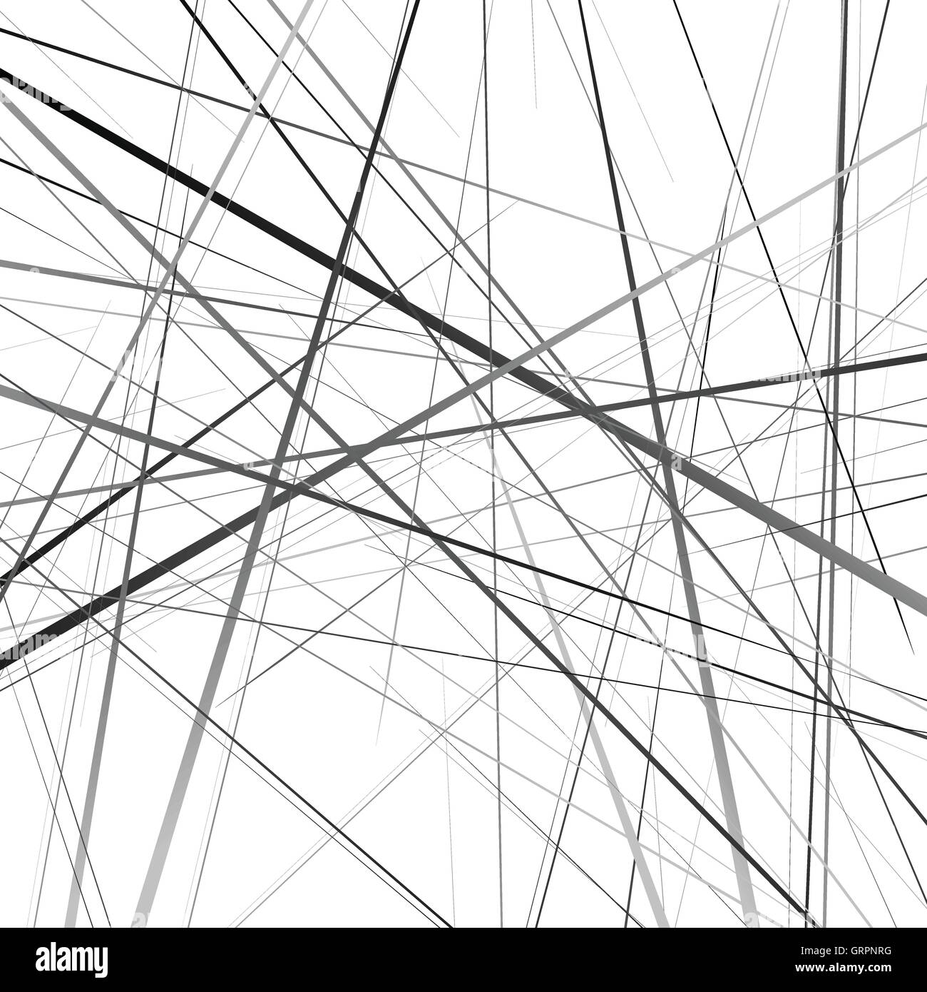 Geometrische Kunst zufällig sich kreuzenden Linien. Asymmetrische ...