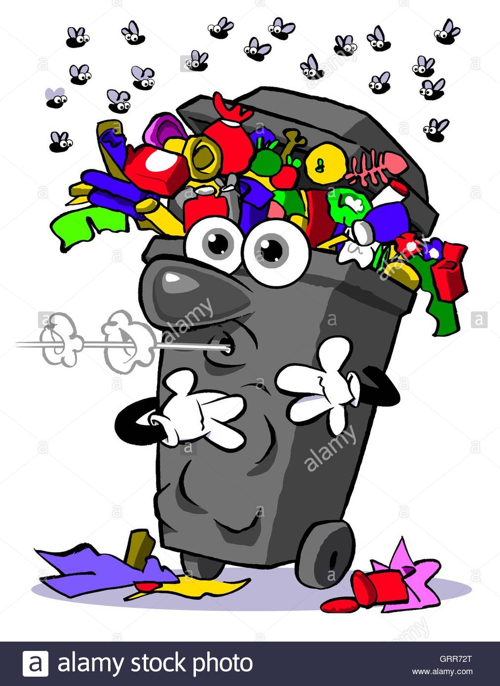Cartoon Drawing Trash Can Stockfotos & Cartoon Drawing Trash Can Bilder ...