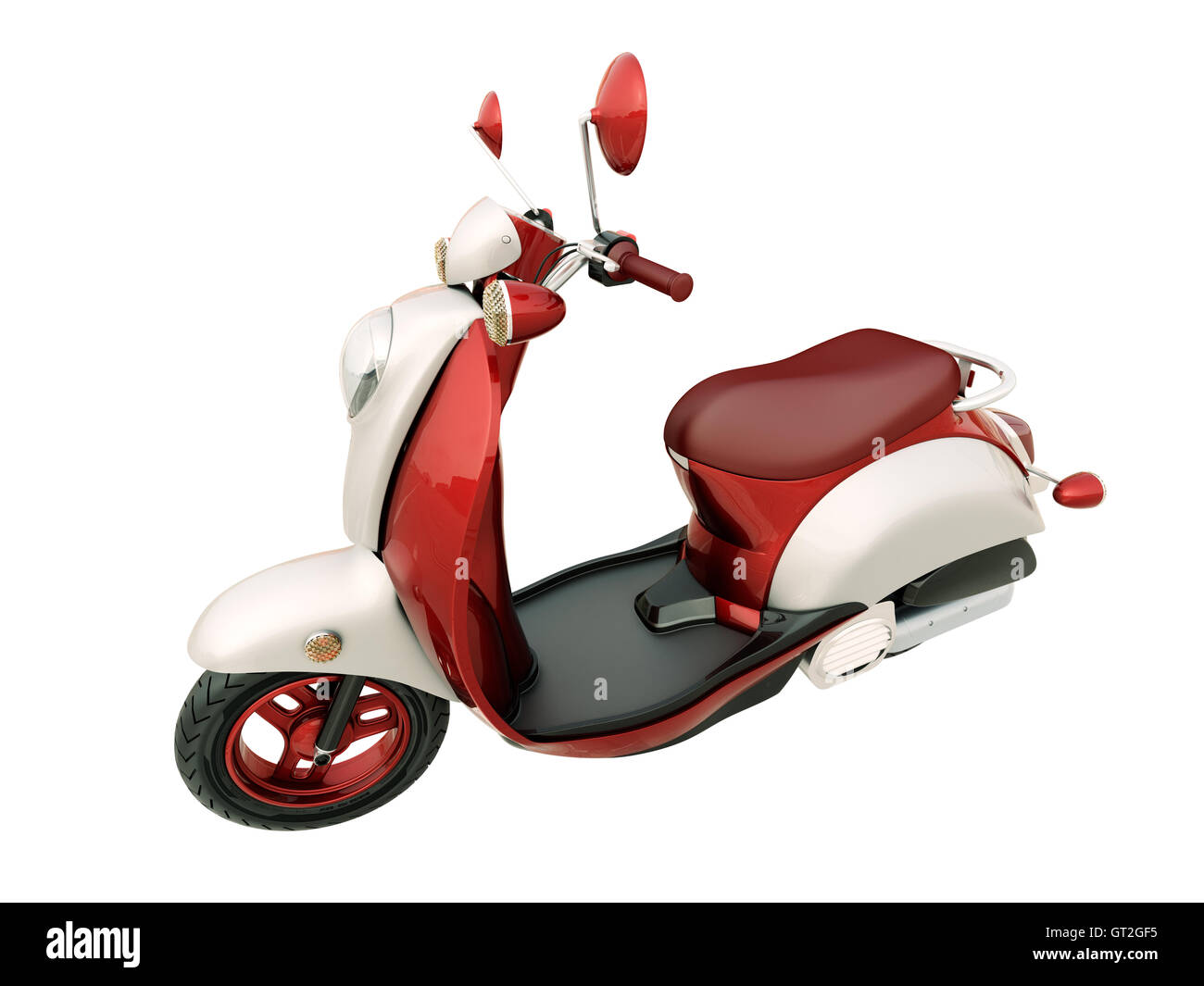 Roter piaggio roller Ausgeschnittene Stockfotos und -bilder - Alamy
