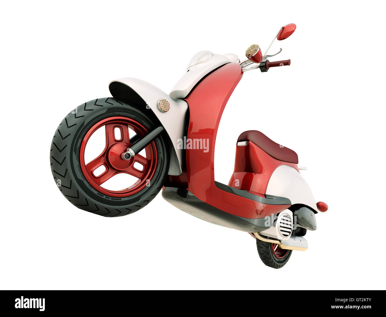 Roter piaggio roller Ausgeschnittene Stockfotos und -bilder - Alamy