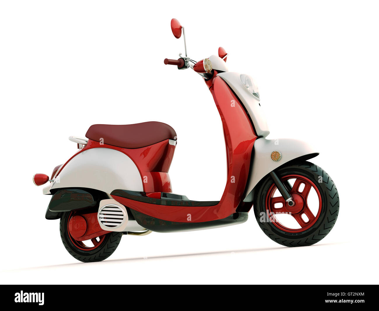 Roter piaggio roller Ausgeschnittene Stockfotos und -bilder - Alamy