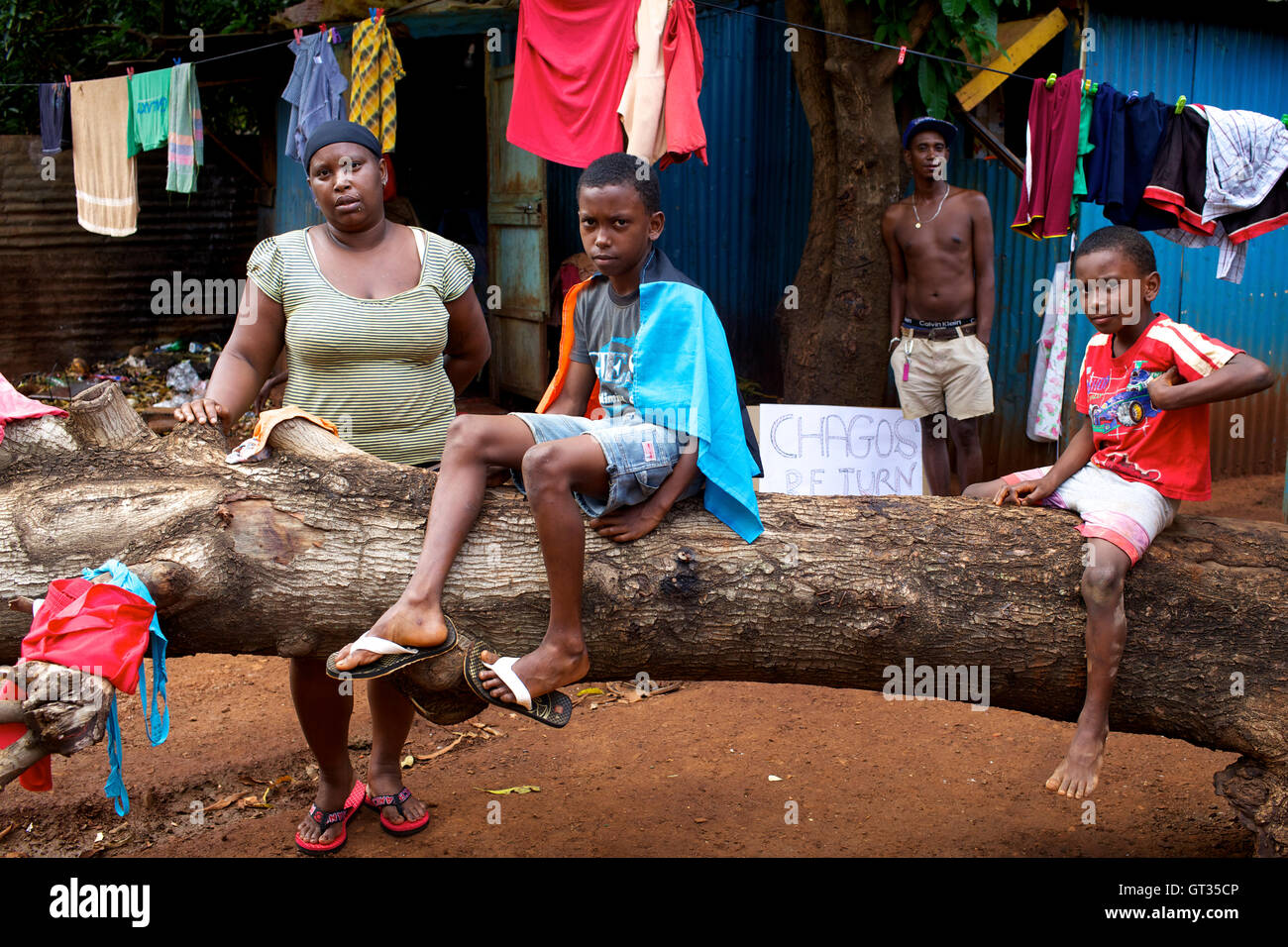 Chagos - 04.07.2012 - Mauritius - Familie von Meri Elysee zu Hause im ...