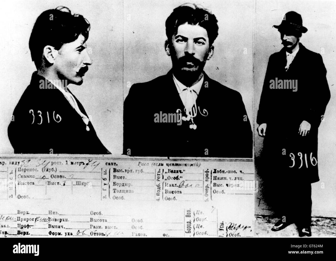 Stalin, Joseph Stalin, aus Akten der zaristischen Geheimpolizei ...
