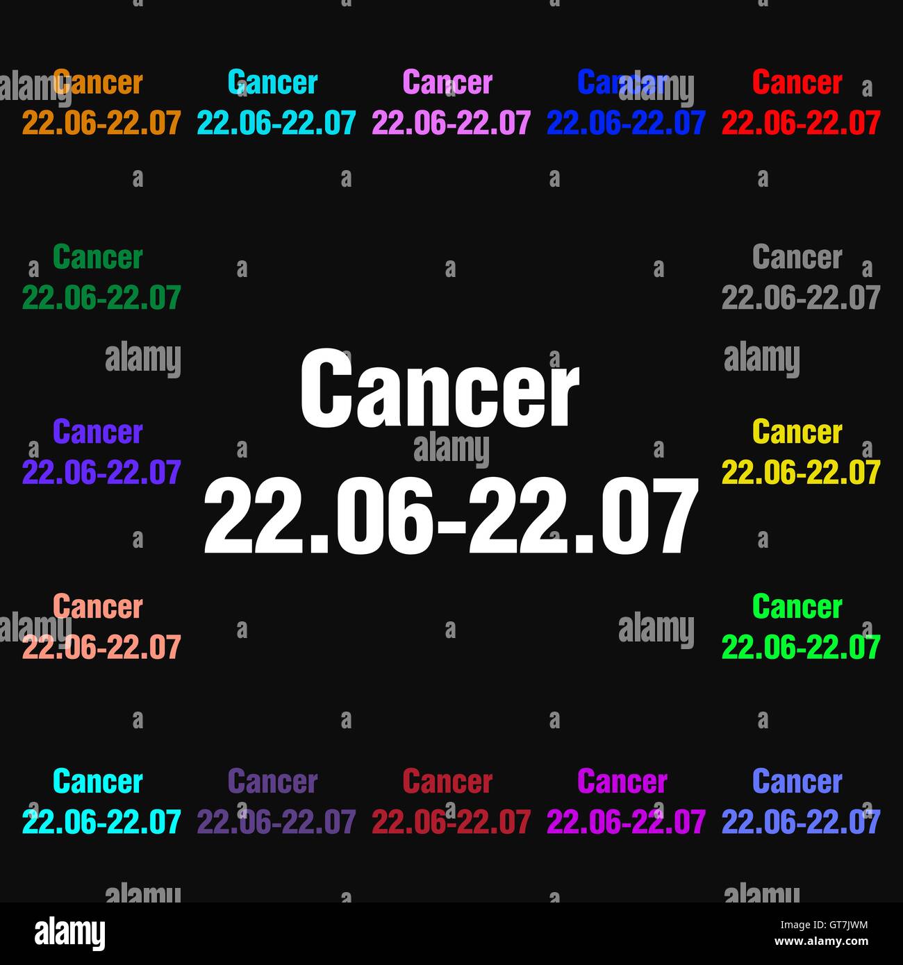 Sternzeichen Krebs Symbol Zeichen. Viele bunte Symbole für Ihr Design ...