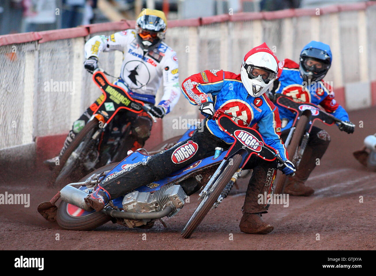 Heat 1: Andreas Jonsson (rot) vor Steve Johnston (gelb) und Leigh ...