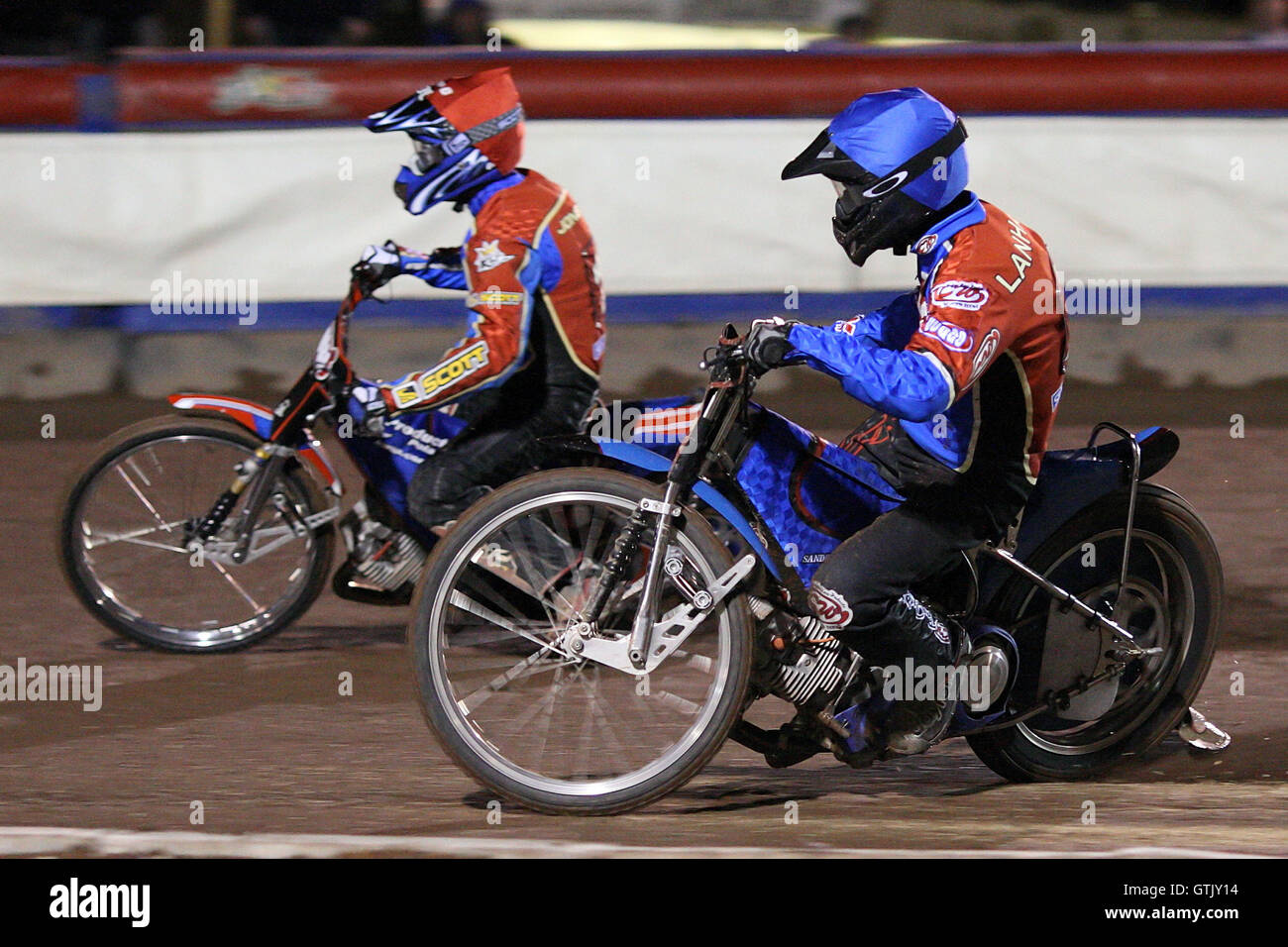 Heat 1: Andreas Jonsson (rot) und Leigh Lanham - Lakeside Hämmer Vs ...
