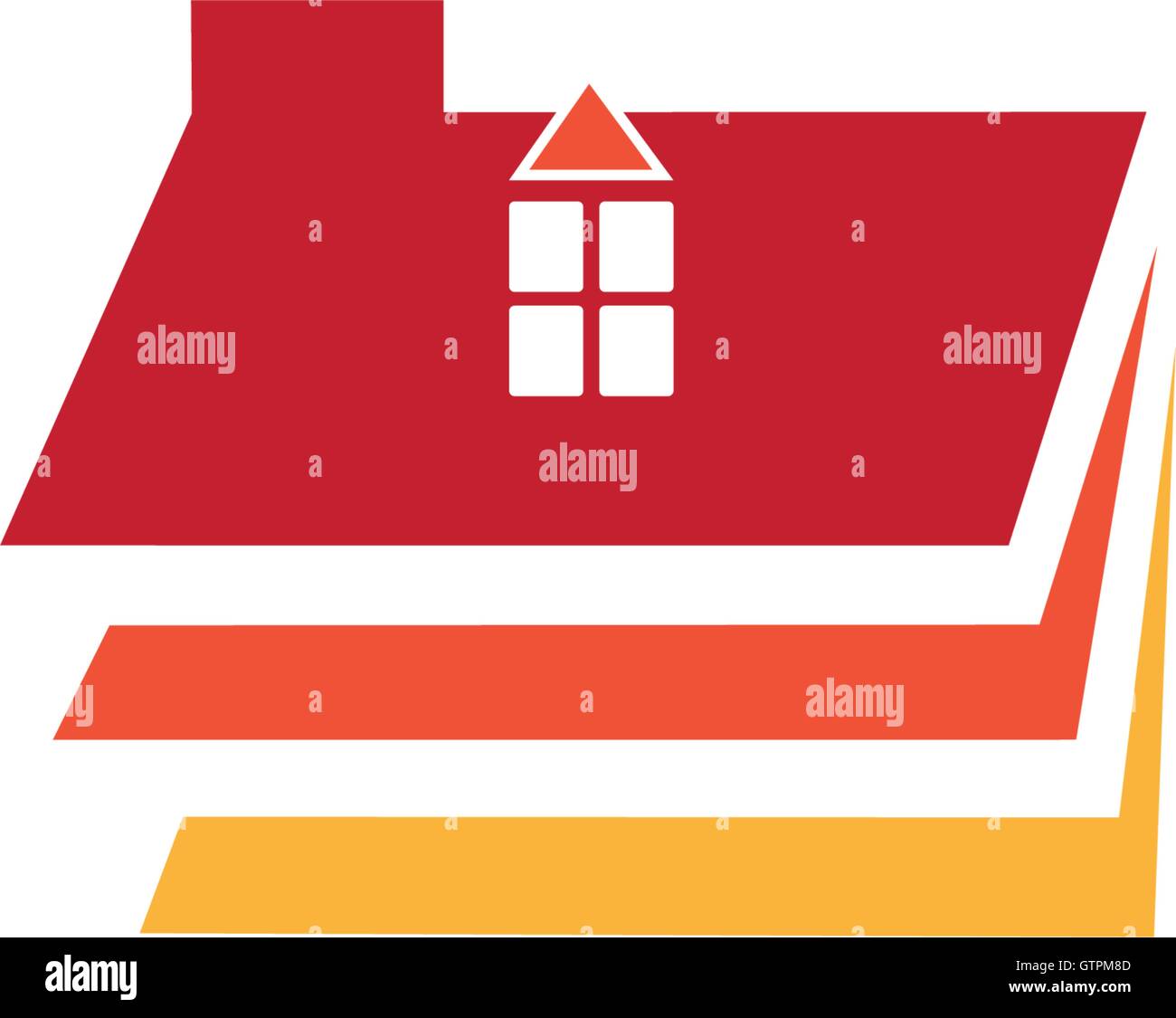 Haus-Logo-Design-Vorlage. Home-Vektor-Illustration. Rechteck-Dach. Haus ...