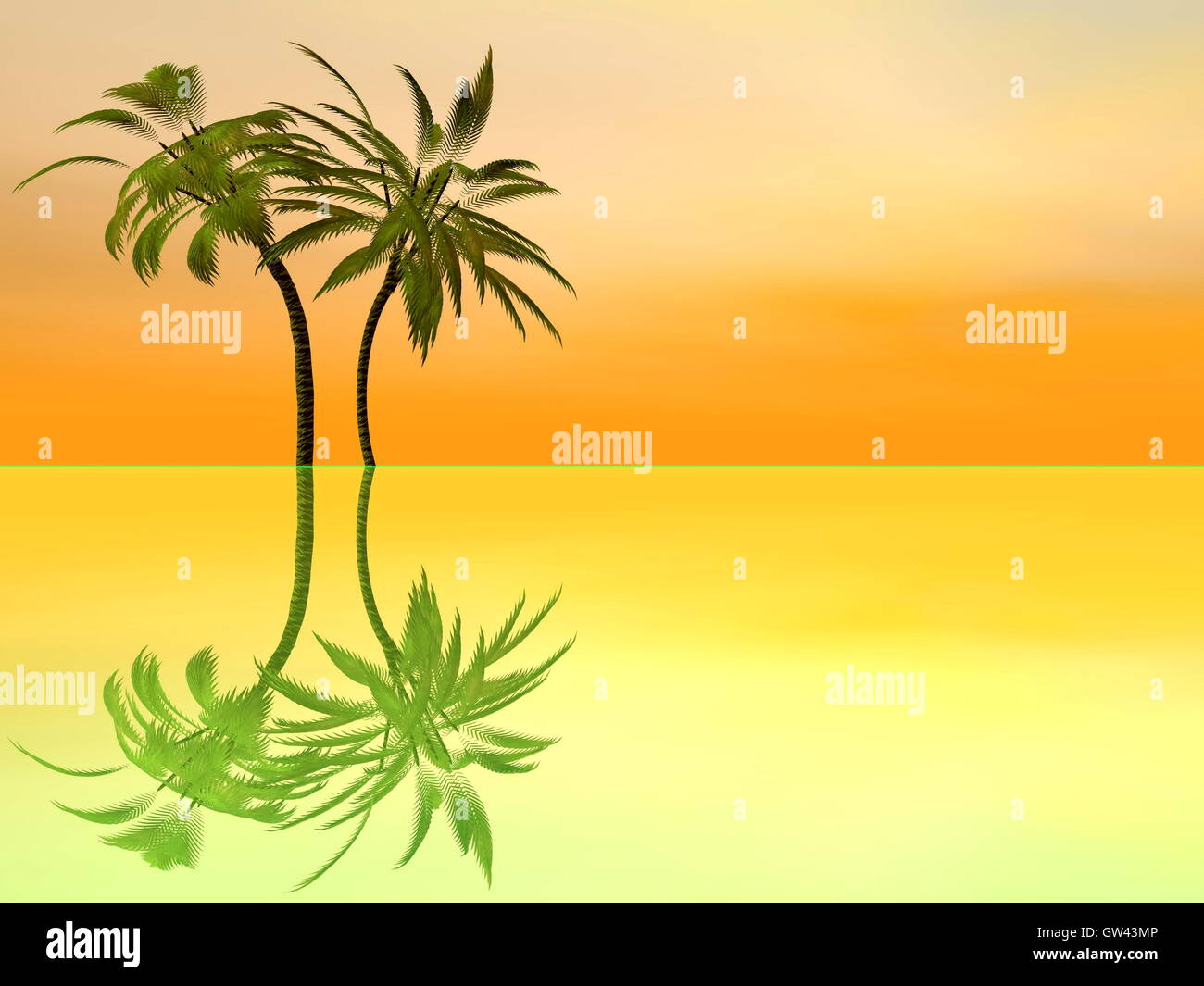 3d island palm trees -Fotos und -Bildmaterial in hoher Auflösung – Alamy