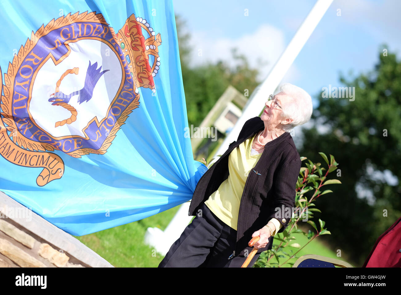 Shobdon Flugplatz, Herefordshire, England. 11. September 2016. Frau ...
