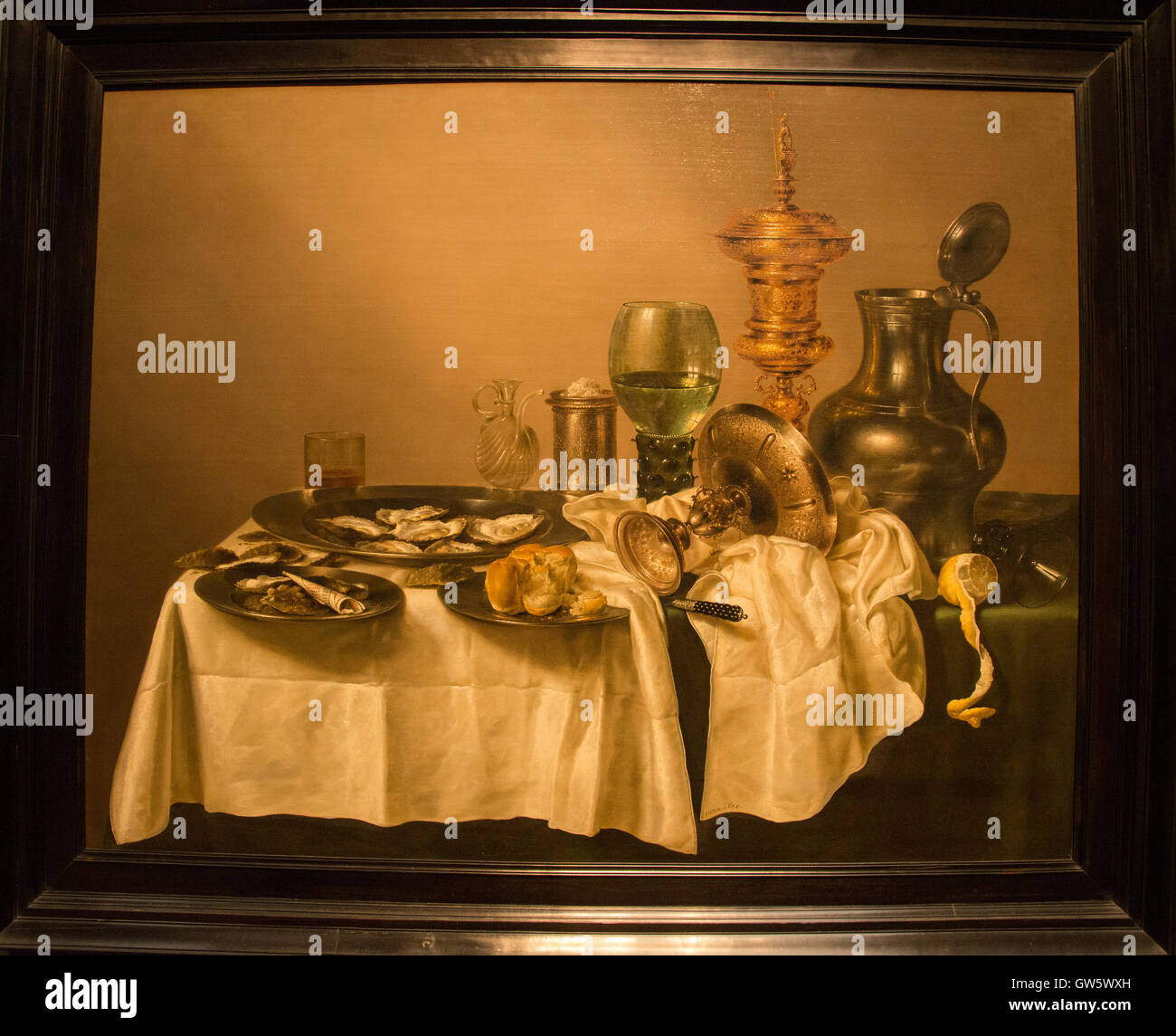 "Stillleben mit einer vergoldeten Tasse" 1635 Willem Claesz heda ...