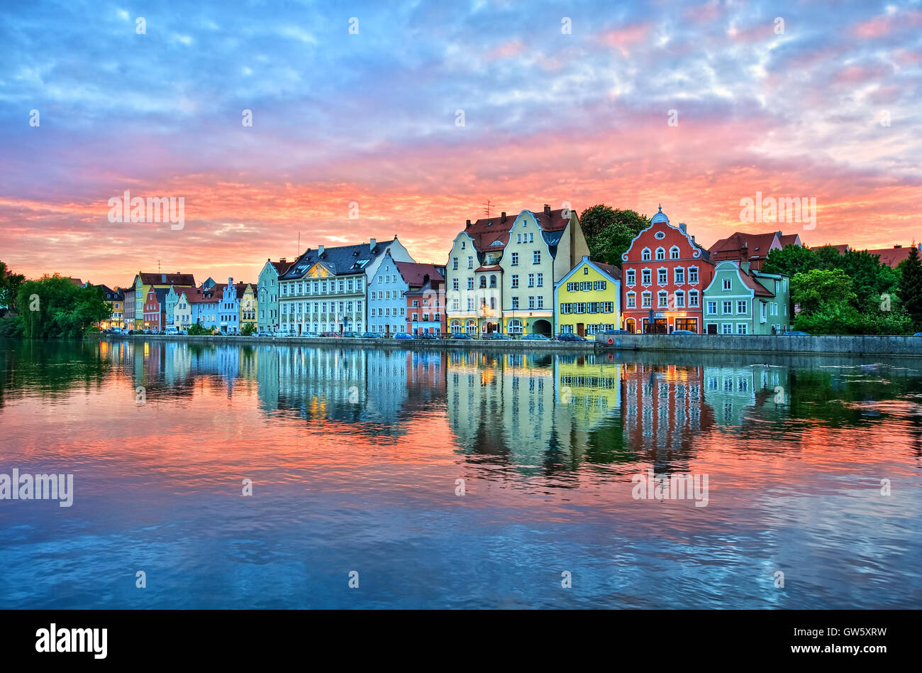 Old town of landshut at isar river -Fotos und -Bildmaterial in hoher ...