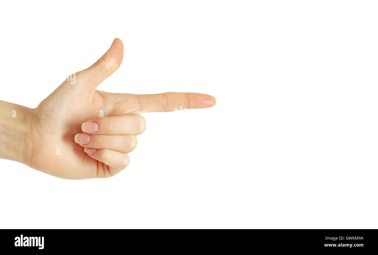 Hand sign forefinger -Fotos und -Bildmaterial in hoher Auflösung – Alamy