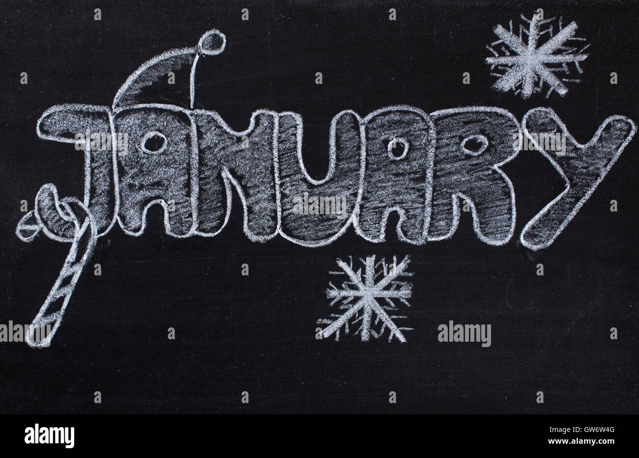 Der Monat Januar Zeichnung Stockfotos und -bilder Kaufen - Alamy