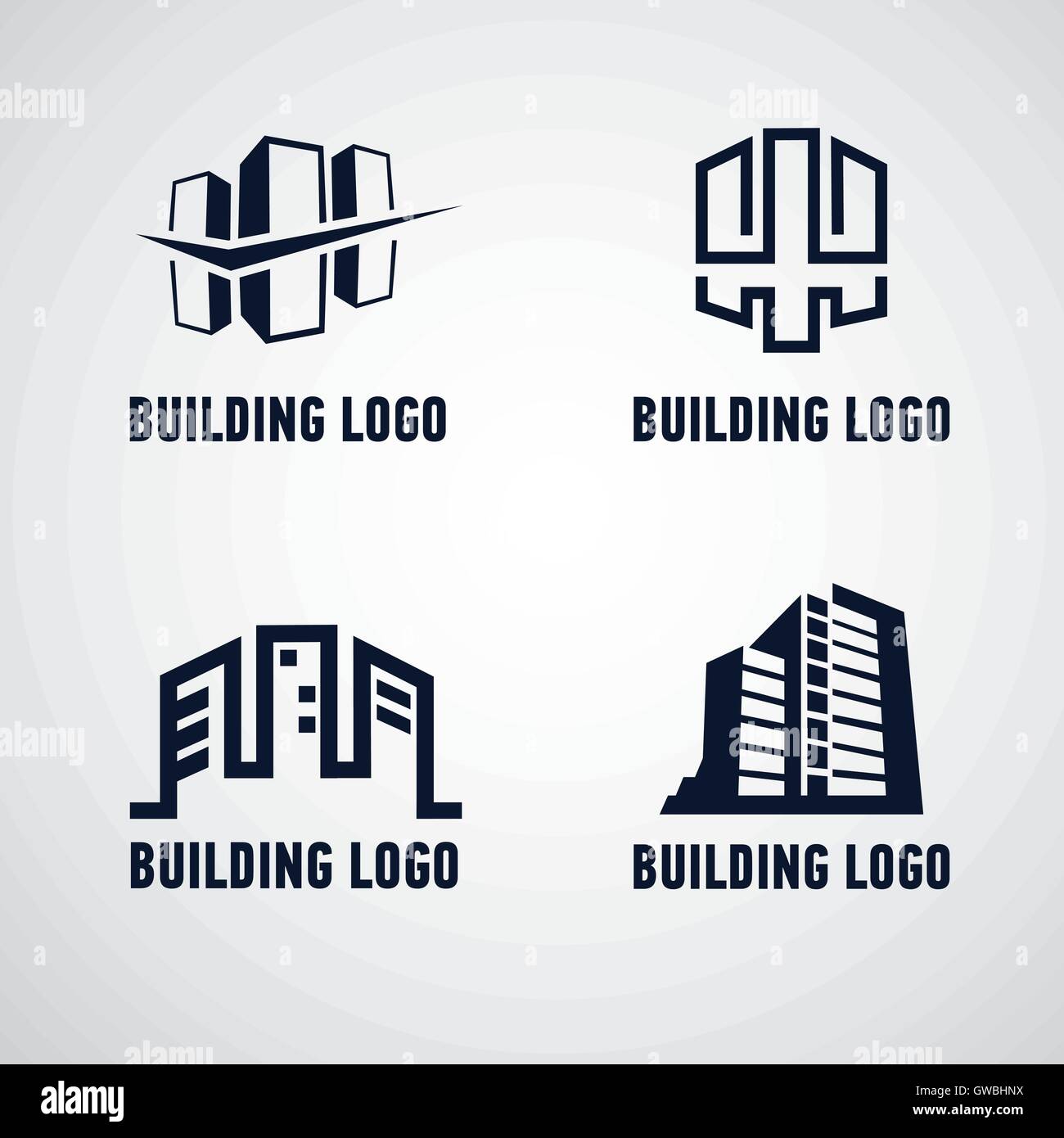 Gebäude-Logos, Zeichen, Embleme oder Symbole Stock-Vektorgrafik - Alamy