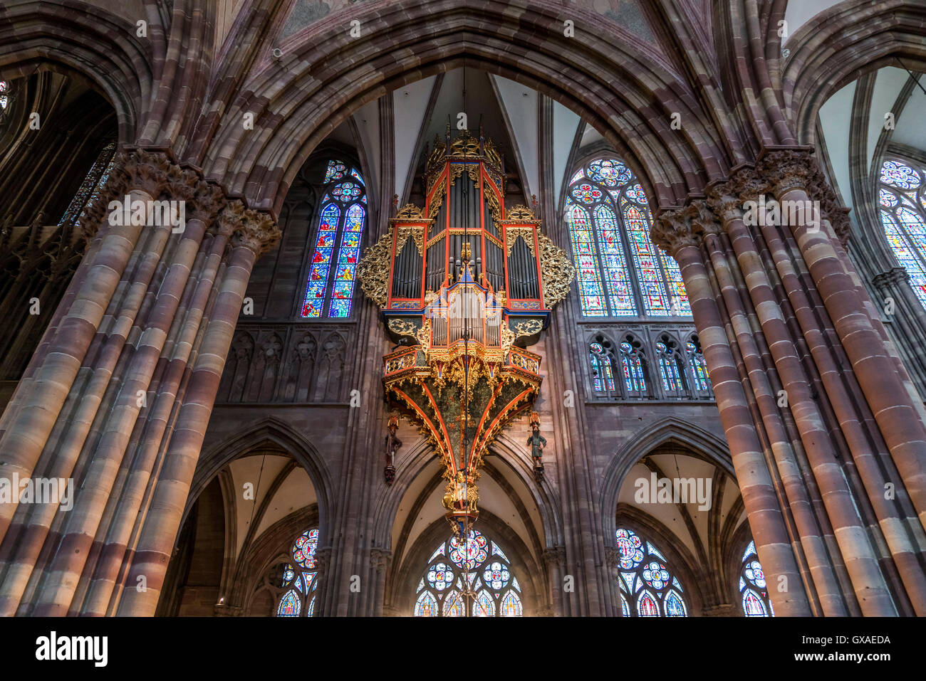 Kirchenorgel des Straßburger Münster in Straßburg, Elsass, Frankreich ...