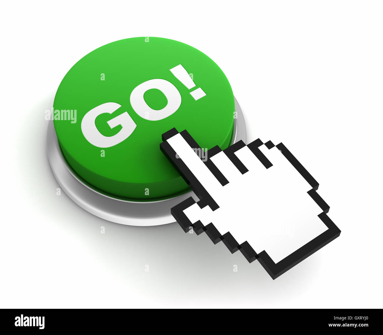 Go start internet button isolated -Fotos und -Bildmaterial in hoher ...