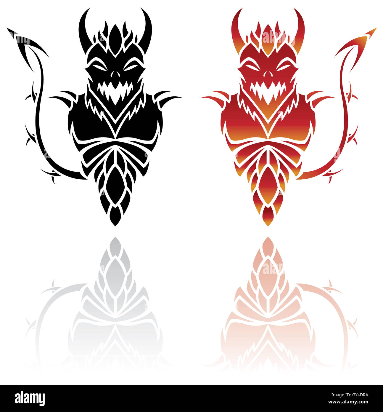 Cartoon red devil satan lucifer Ausgeschnittene Stockfotos und -bilder ...