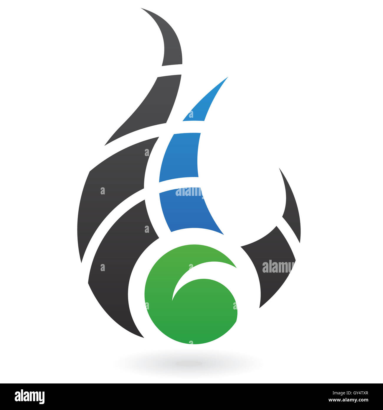 Abstrakte dynamische Logo Symbol und Gestaltungselement Stockfotografie ...