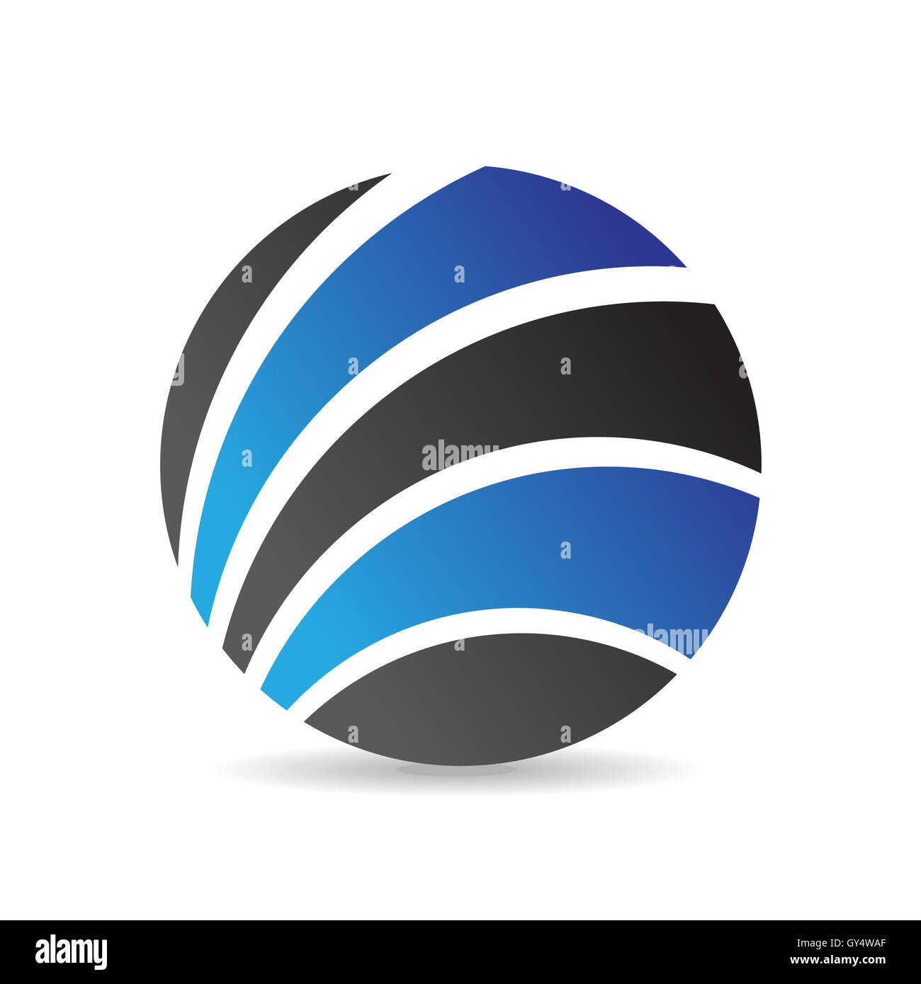 Symbole logo logos form blau schwarz Ausgeschnittene Stockfotos und ...