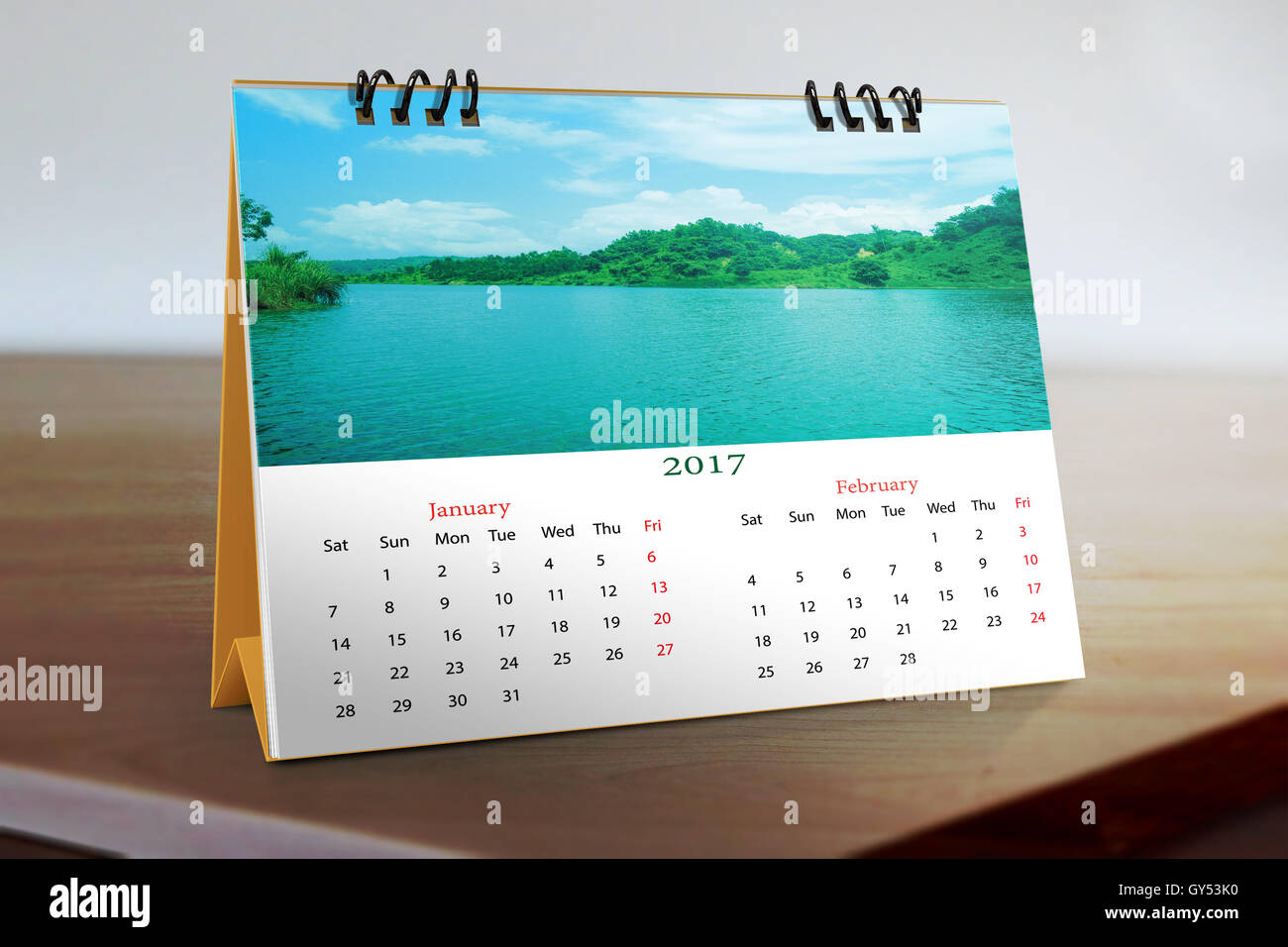 Desktop Kalender design Stockfotografie - Alamy