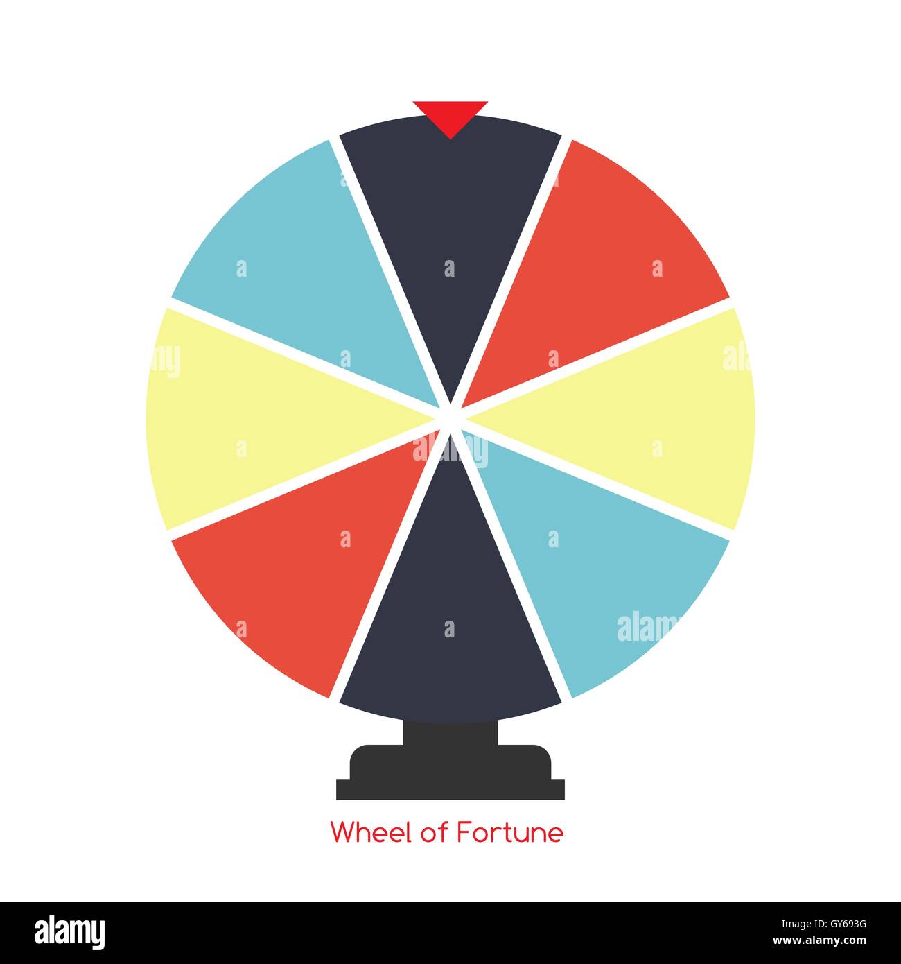 Wheel of Fortune, glückliche Symbol. Vektor-Illustration Stock ...