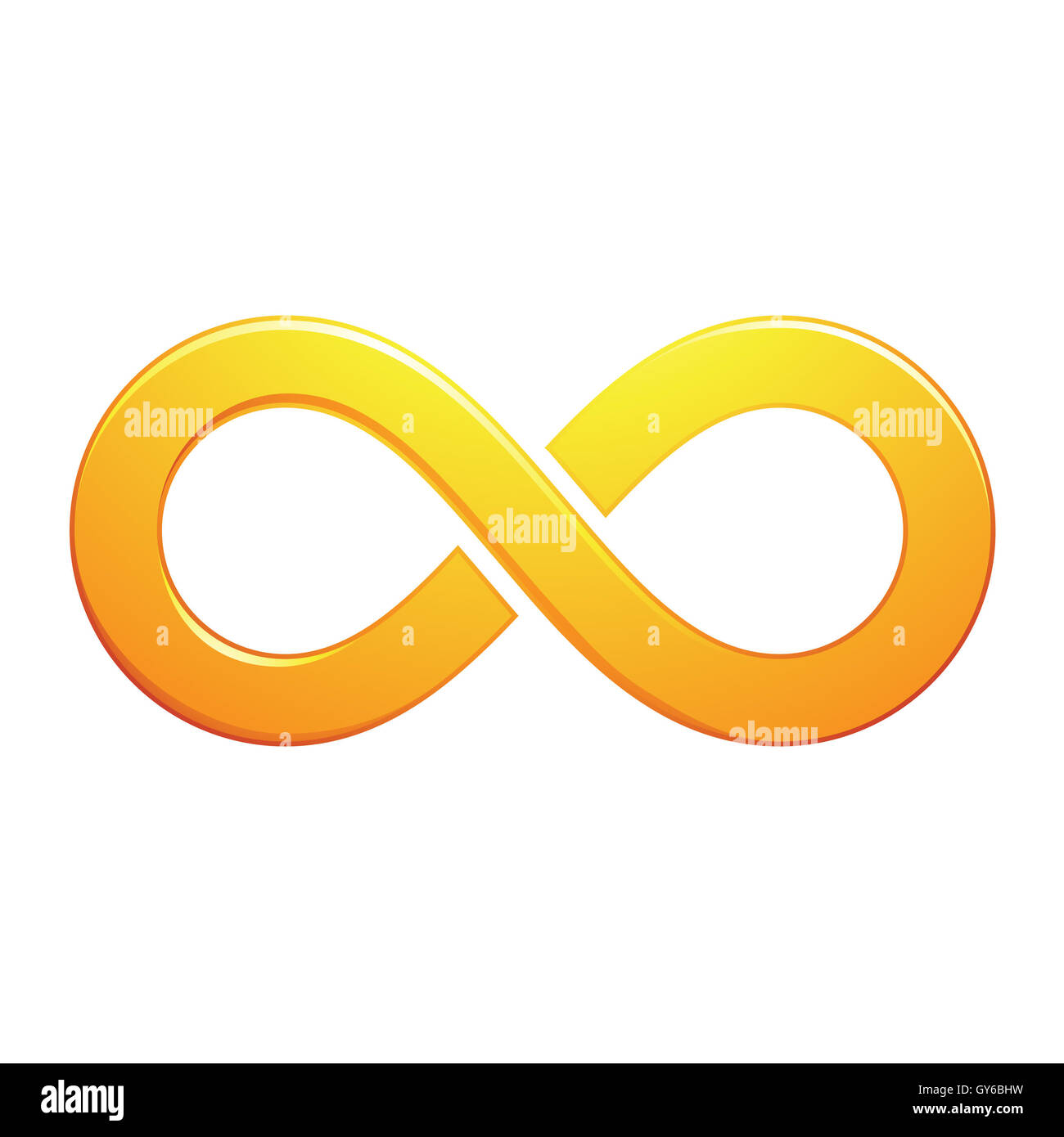 Illustration der Unendlichkeit Symbol Design isoliert auf weißem ...