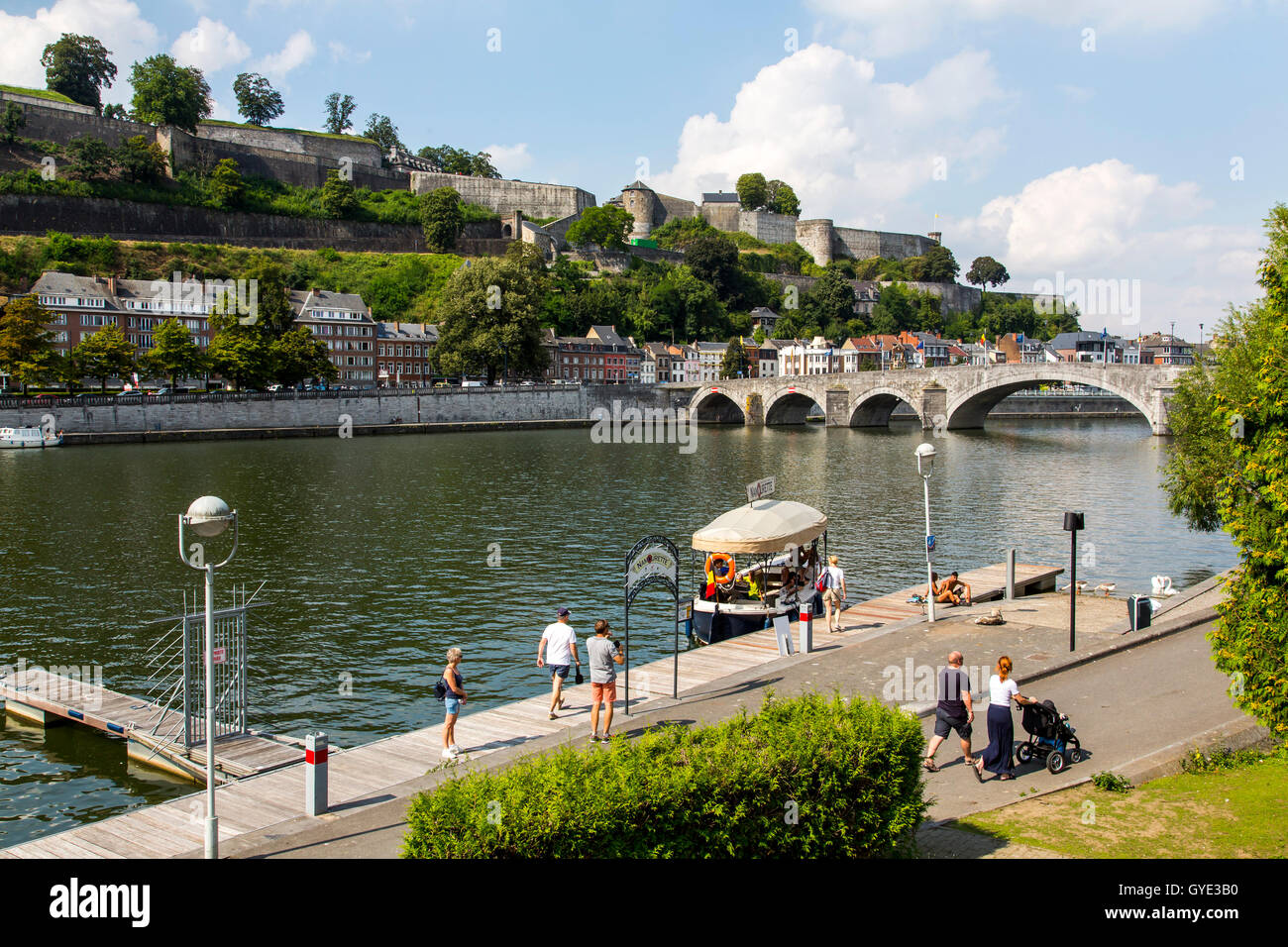 Namur, Wallonien, Belgien, am Fluss Maas, Zitadelle, Pont des Jambes ...