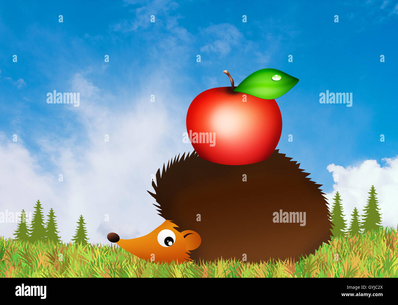 Igel Mit Apfel