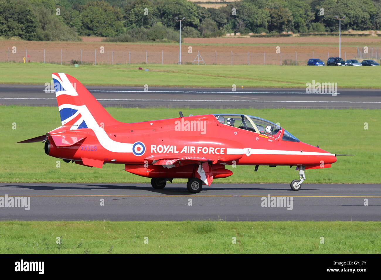 XX325, eine BAe Hawk T1 der Kunstflugstaffel der Royal Air Force, die ...